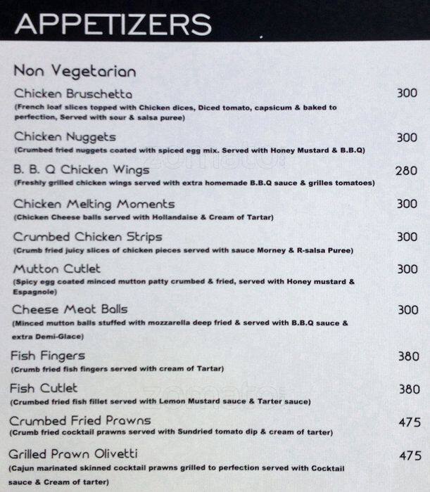 Menu at Tryst The Lounge, Ahmedabad, 1st