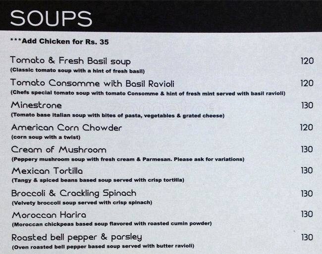 Menu at Tryst The Lounge, Ahmedabad, 1st