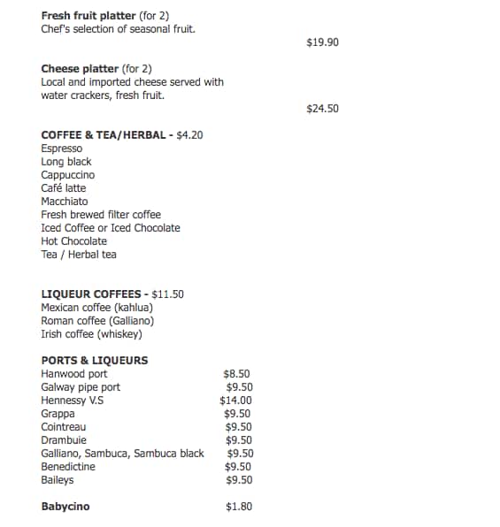 Menu at Galli Restaurant, Plumpton, Melton Hwy