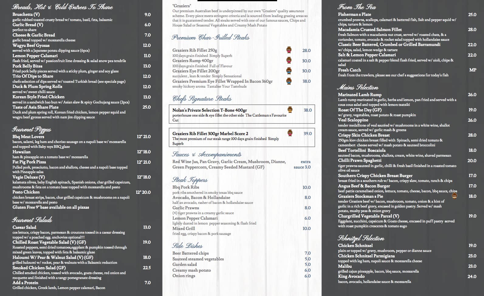 Menu at Highfields Bakery, Highfields