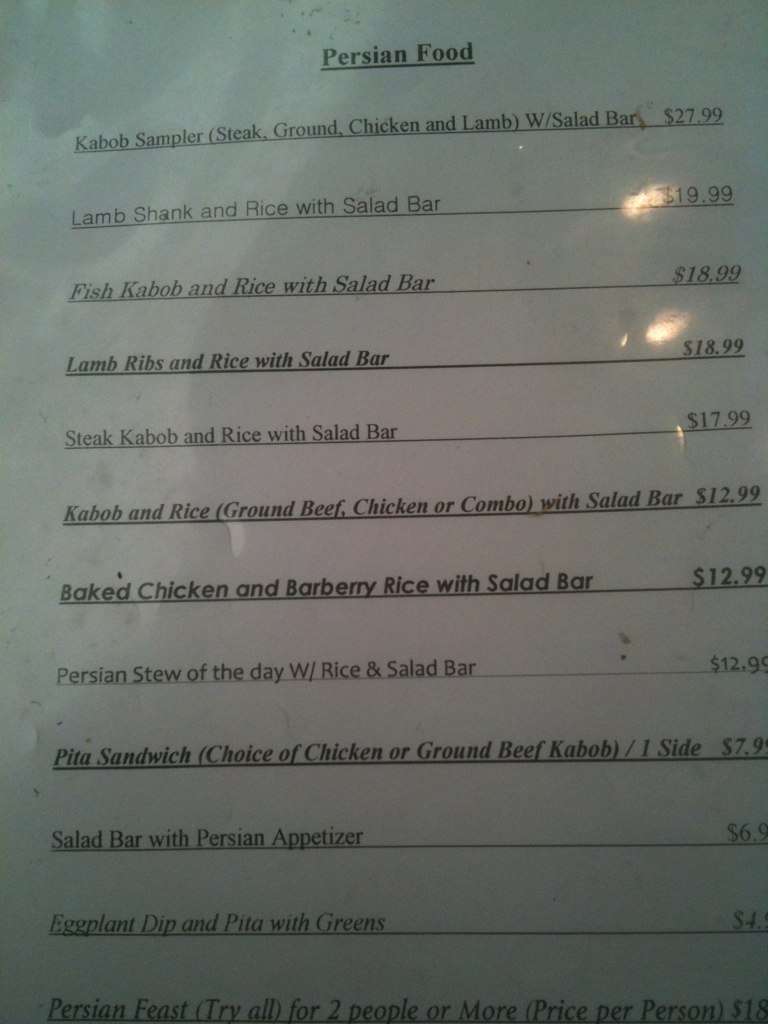 Menu at Golden Saddle Cafe, Tulsa