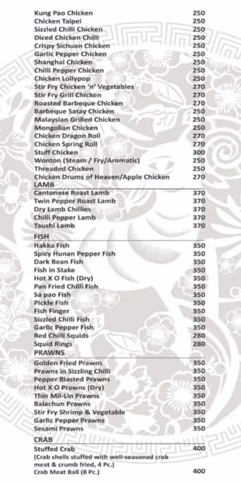 Menu at Canton House, Thane, Shop Number 8