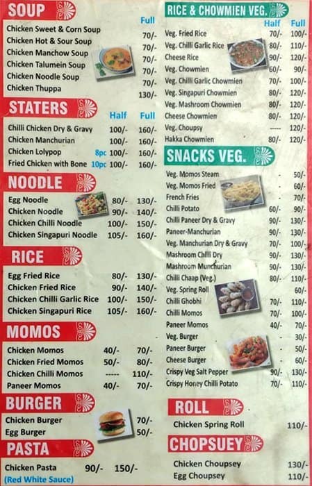 Tulsi Ram Chinese Hut Menu, Menu for Tulsi Ram Chinese Hut, Anand Vihar ...