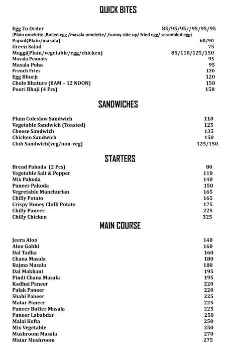 Menu of Kitchen Delizioso, DLF Phase 3, Gurgaon