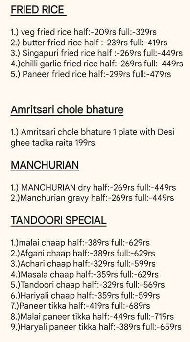 Menu of Delhi Bite, Rohini, New Delhi