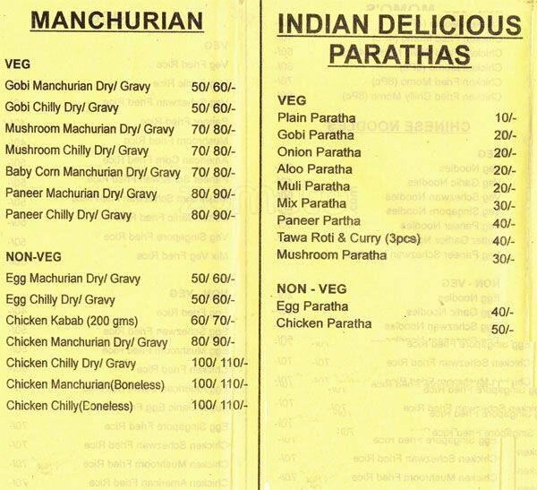 Menu at Trinity Kitchen, Bengaluru, Kalkere Main Rd