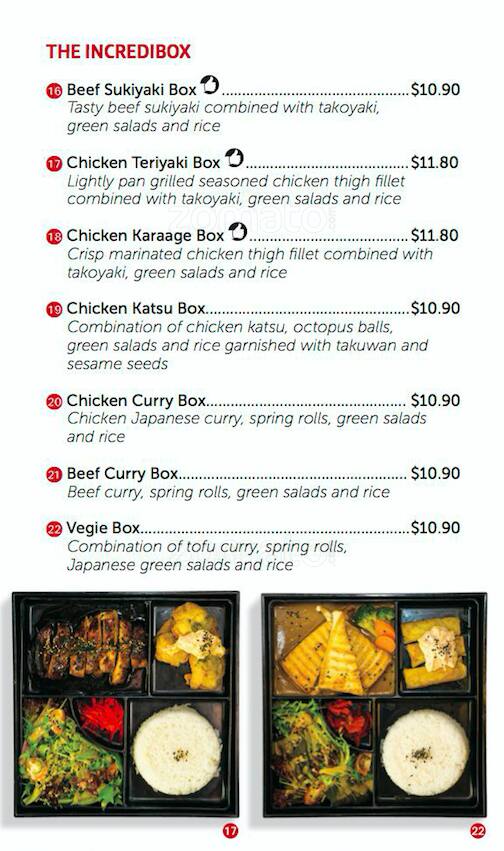 Menu at Panini Panini cafe, South Yarra