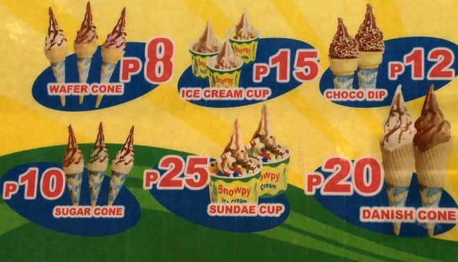 Menu at Snowpy Ice Cream desserts, Mandaue City, Food Court