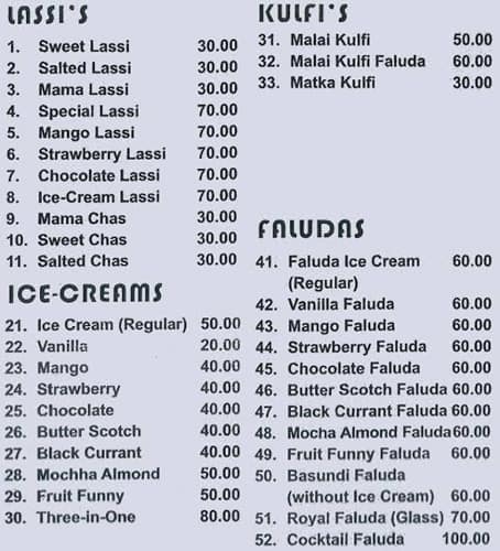 Menu at New Unique Cold Drinks & Cafe, Pune