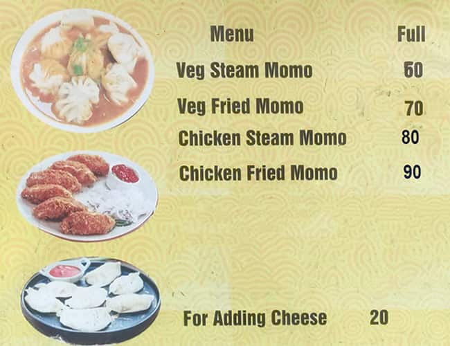 Menu of Mr Momo, Vashi, Navi Mumbai