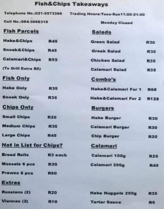 Menu at Sushi Nori Restaurant Cape Town, Cape Town