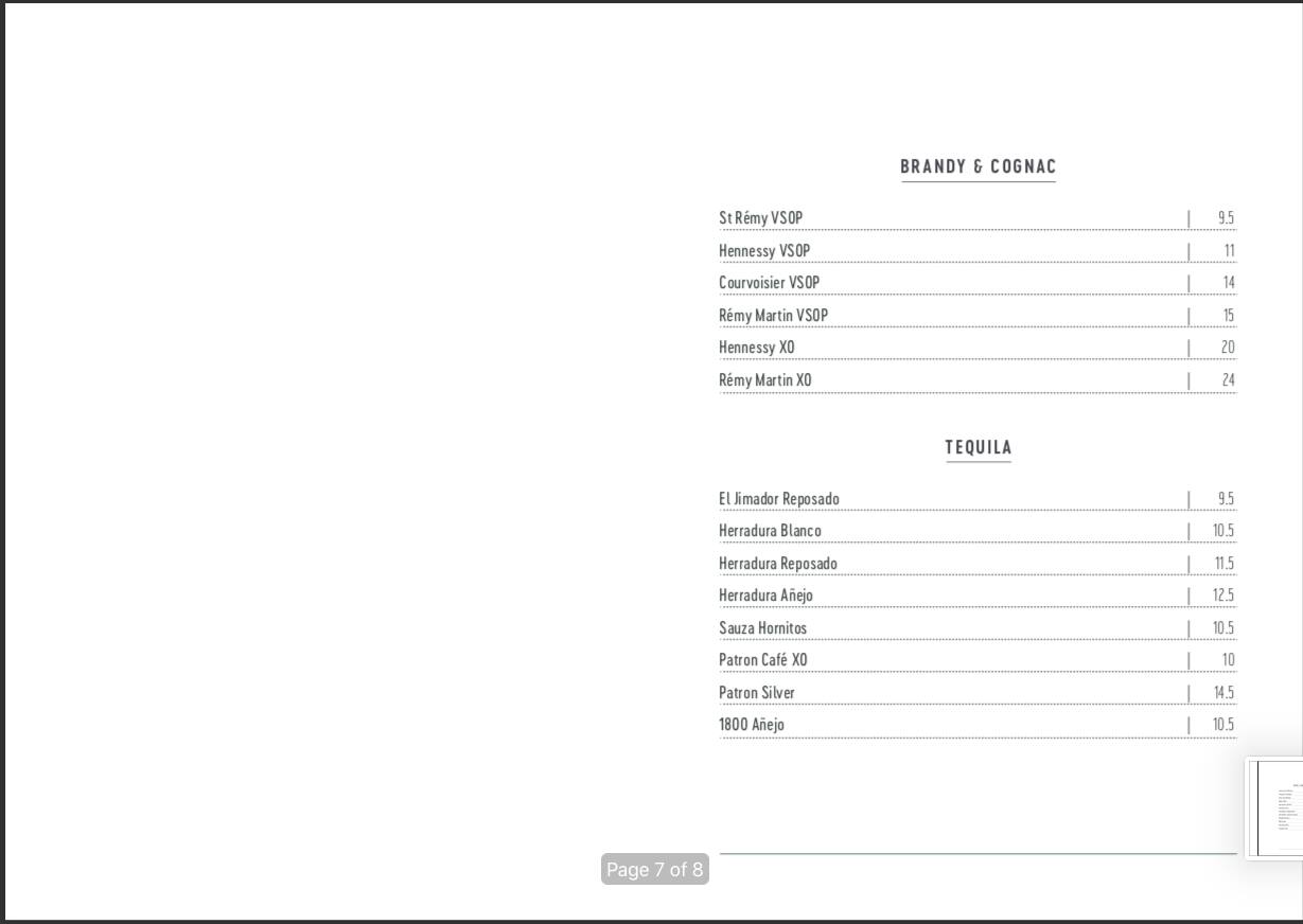 Menu at Dockside Restaurant & Bar, Wellington, 3 Queens Wharf