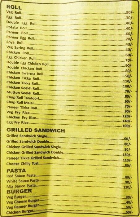 Kolkata Kathi Roll Menu, Menu for Kolkata Kathi Roll, Sector 37 ...