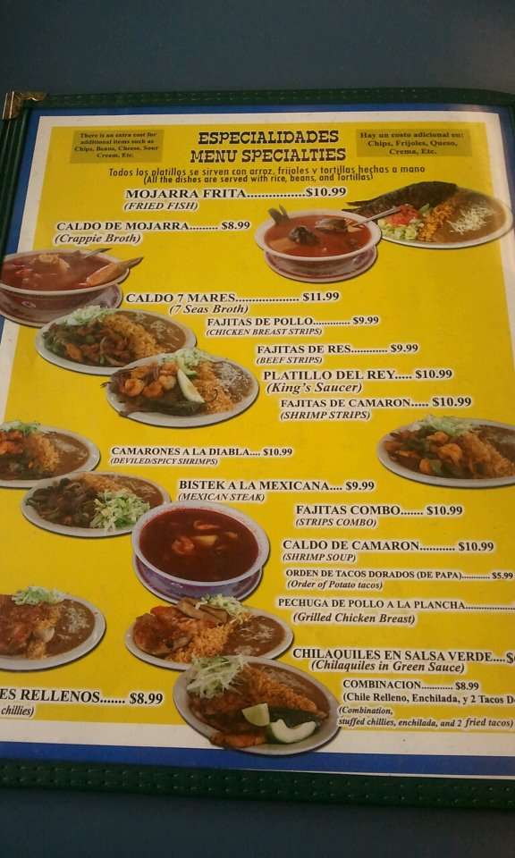 Menu at Taqueria El Rey restaurant, Omaha, S 24th St