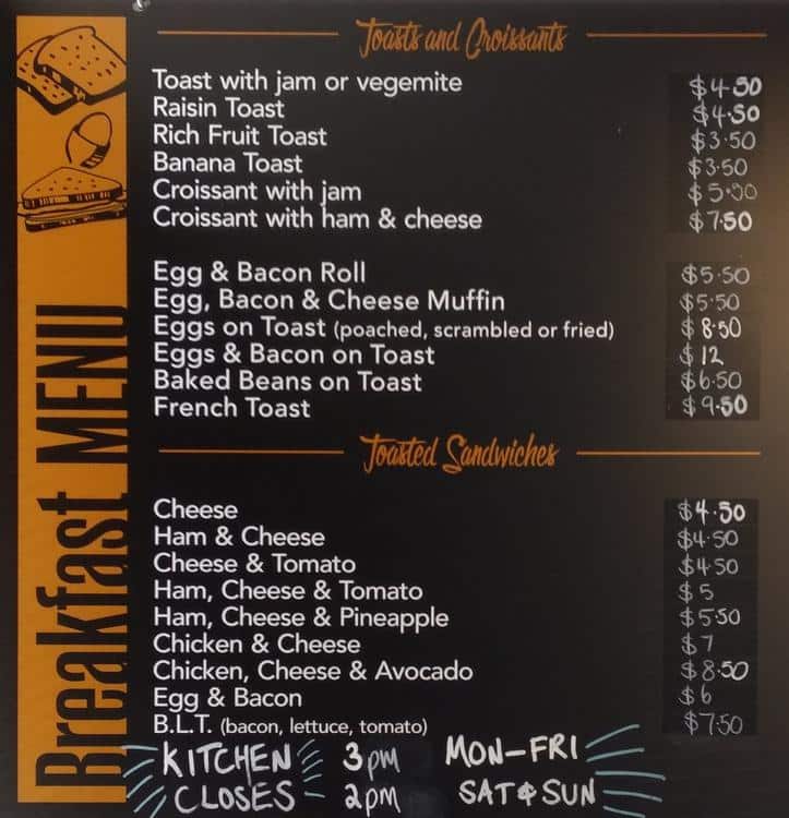 Menu at Ramble On Café restaurant, Upper Ferntree Gully