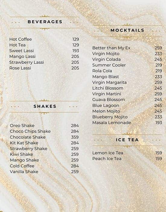 Menu of Desi Dakaar, Sector 49, Noida