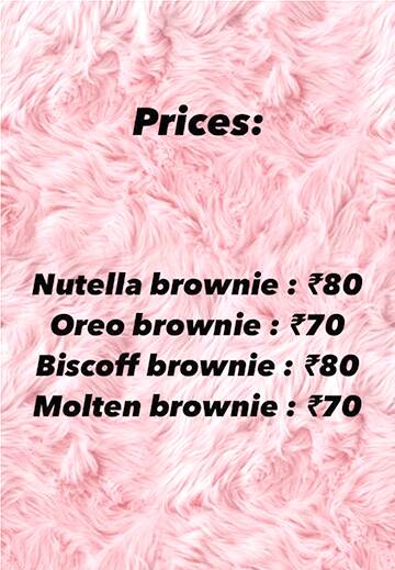 Menu of Brownies By Bella, Goregaon West, Mumbai