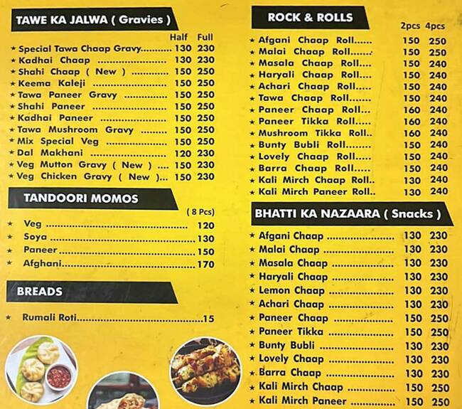 Menu of Soya Bites, Defence Colony, New Delhi
