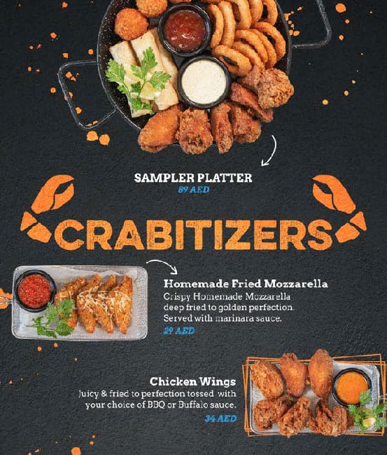 Menu of Mr Crab, Al Barsha, Dubai