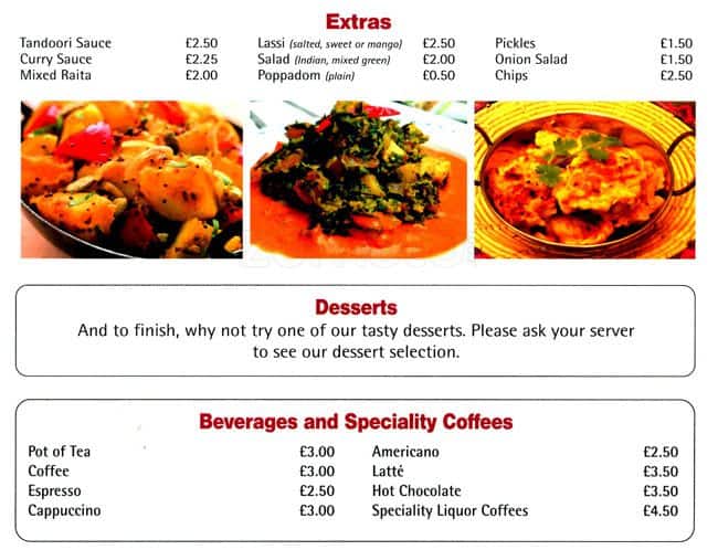 Menu at Britannia International Hotel restaurant, London, Marsh Wall