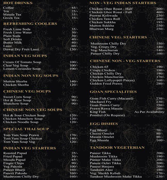 Menu at Dawat Restaurant, Pune, Shop No 4