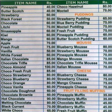 Swiss Castle Menu, Menu for Swiss Castle, Marredpally, Secunderabad ...