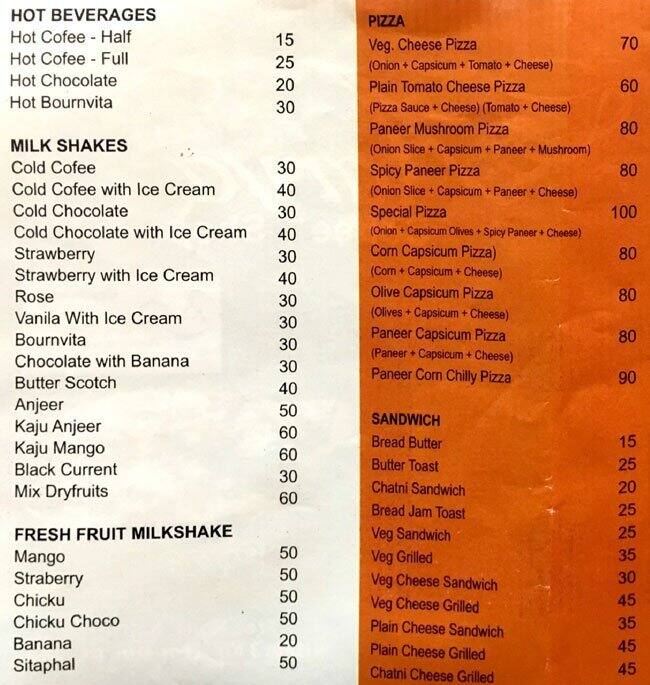 Arya Coffee Shop Menu, Menu podniku Arya Coffee Shop, Wanowrie, Pune ...