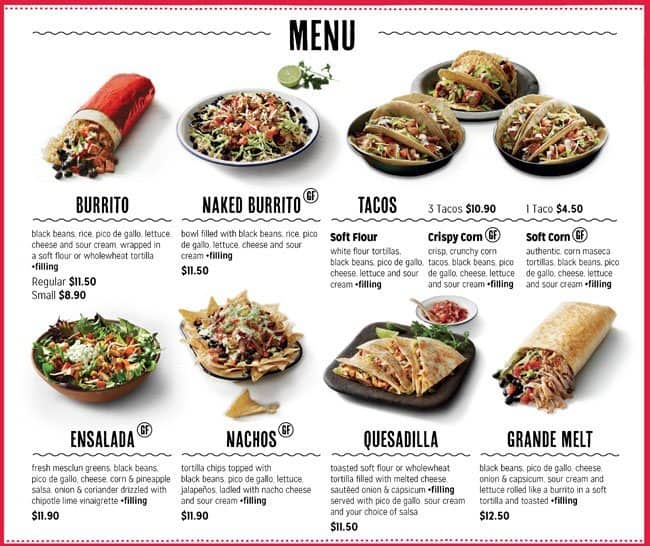 Mad Mex Fresh Mexican Grill Menu - Urbanspoon/Zomato