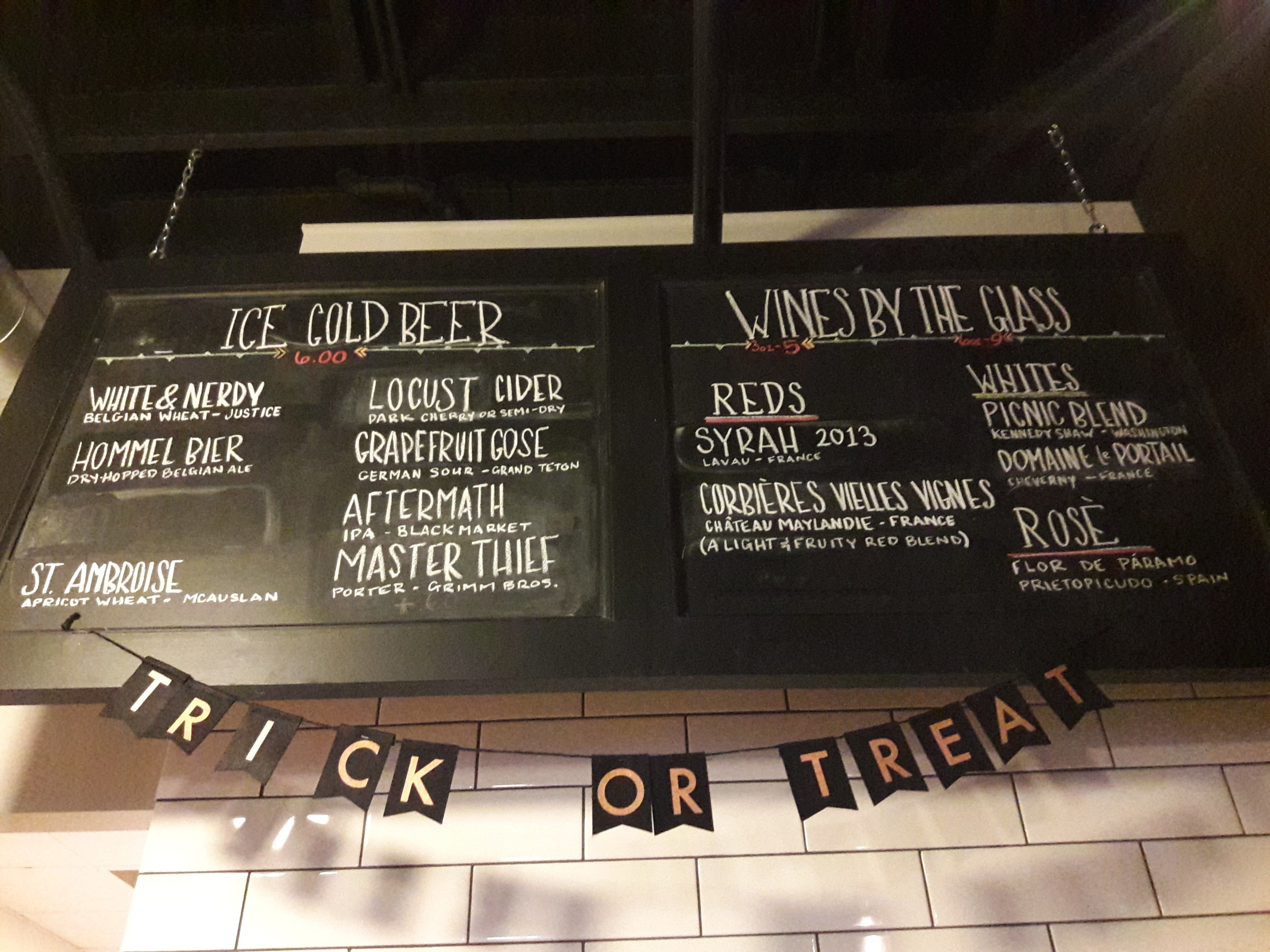 Menu at The Stage Door pub & bar, Seattle