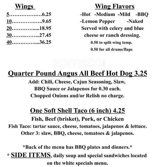 Menu at The Rusty Nail Pub, Atlanta