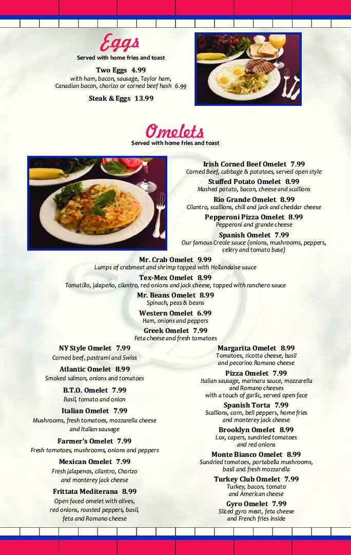 Menu at Town Diner restaurant, East Windsor