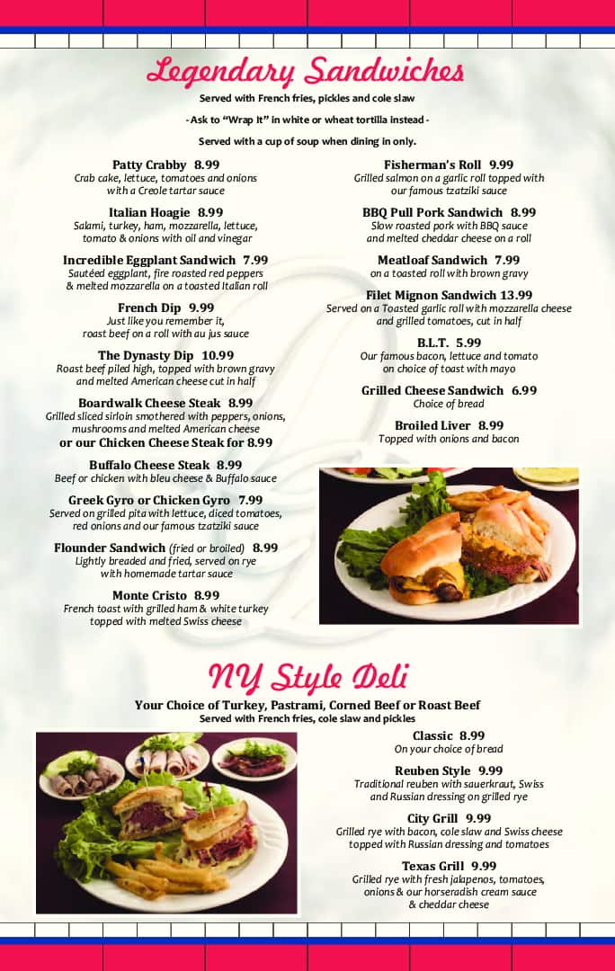 Menu at Town Diner restaurant, East Windsor