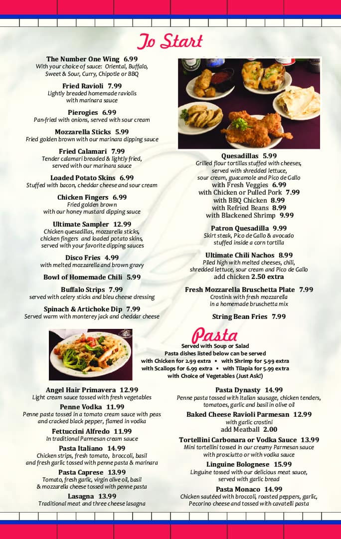 Menu at Town Diner restaurant, East Windsor