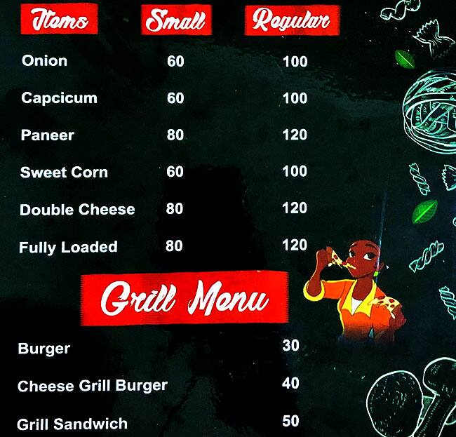 Menu of The Pizza Maze, Ballabhgarh, Faridabad