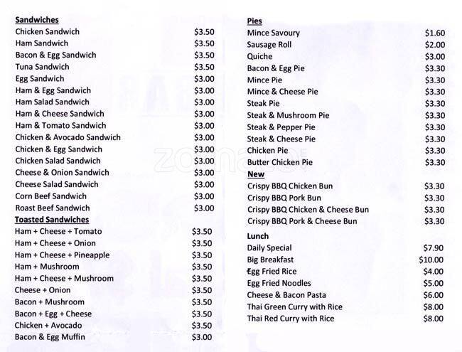 Link Lunchbar & Coffee Shop Menu - Menumania/Zomato