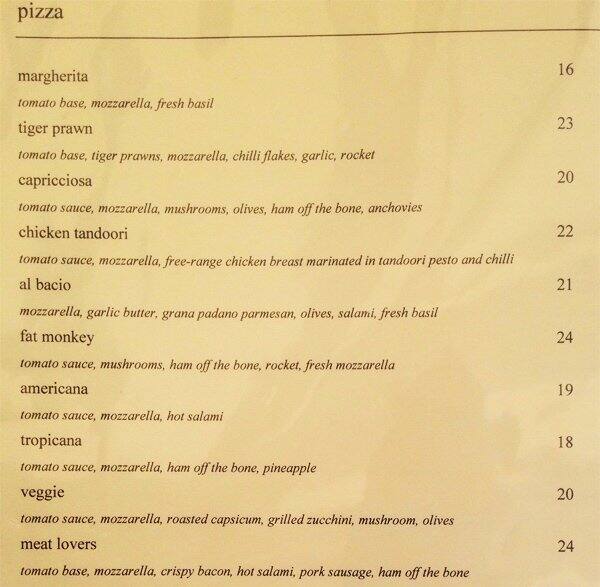 Menu at Fat Monkey restaurant, Hawthorn East, Tooronga Village Shopping ...