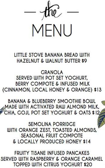 Menu at Little Stove restaurant, Bicton