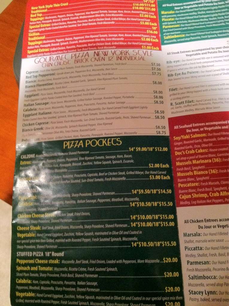 Doc's Bistro Menu, Menu for Doc's Bistro, Royersford, Montgomery County ...