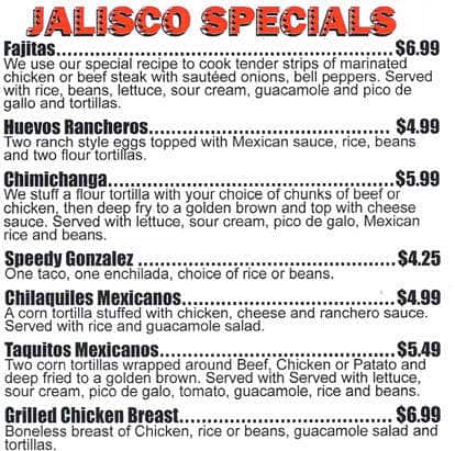 Menu at Mi Pueblo restaurant, Southaven, 579 Goodman Rd E