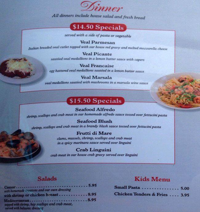 Menu at Tony Luke's Casa DiPasta pub & bar, Philadelphia