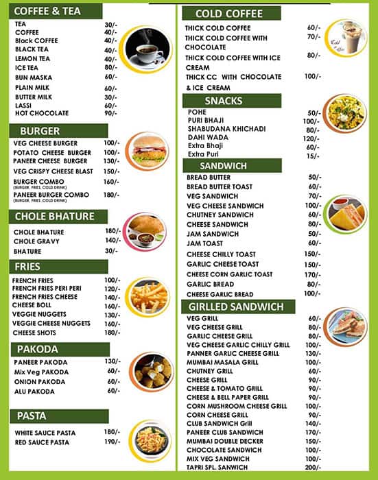 Menu of Tapri The Street Cafe, Hadapsar, Pune