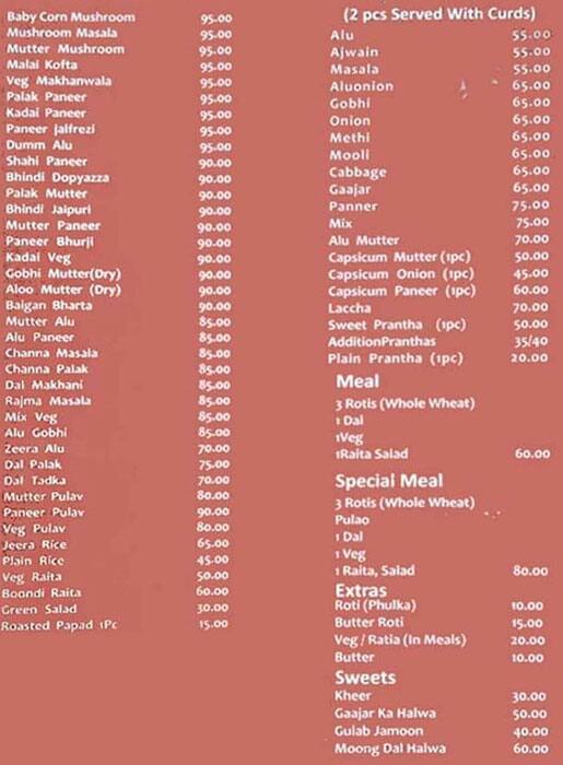 Menu of Fasting 4 U, Sector 31, Noida