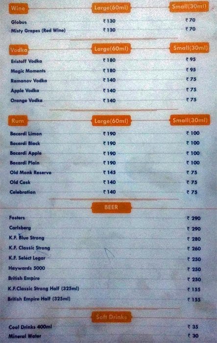 Menu at Ramba Resto Bar, Coimbatore, Shop No: 100