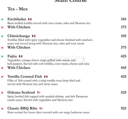 Menu at Ruby's Bar & Grill, Mumbai, InOrbit Mall