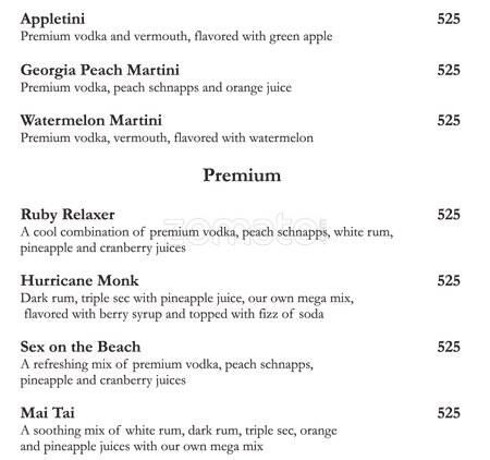 Menu at Ruby's Bar & Grill, Mumbai, InOrbit Mall