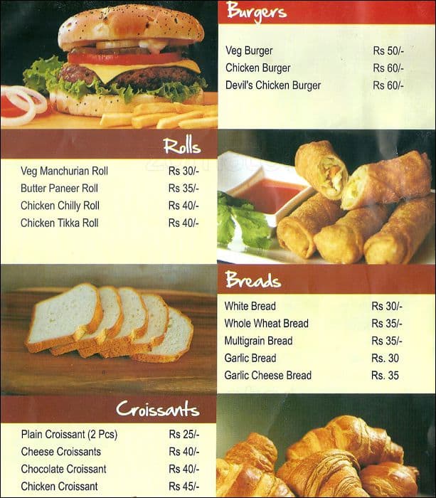 Menu at The Bakers, Pune, Sr No 7/1