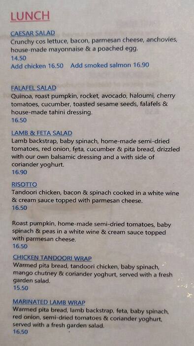 Menu at Cafe Have Ya Bean, Upwey