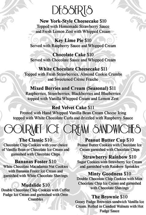 Menu at Sugar Factory restaurant, Orlando, International Dr #70