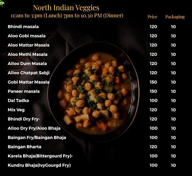 Menu of Taste Of North By Neelam's Kitchen, Porur, Chennai