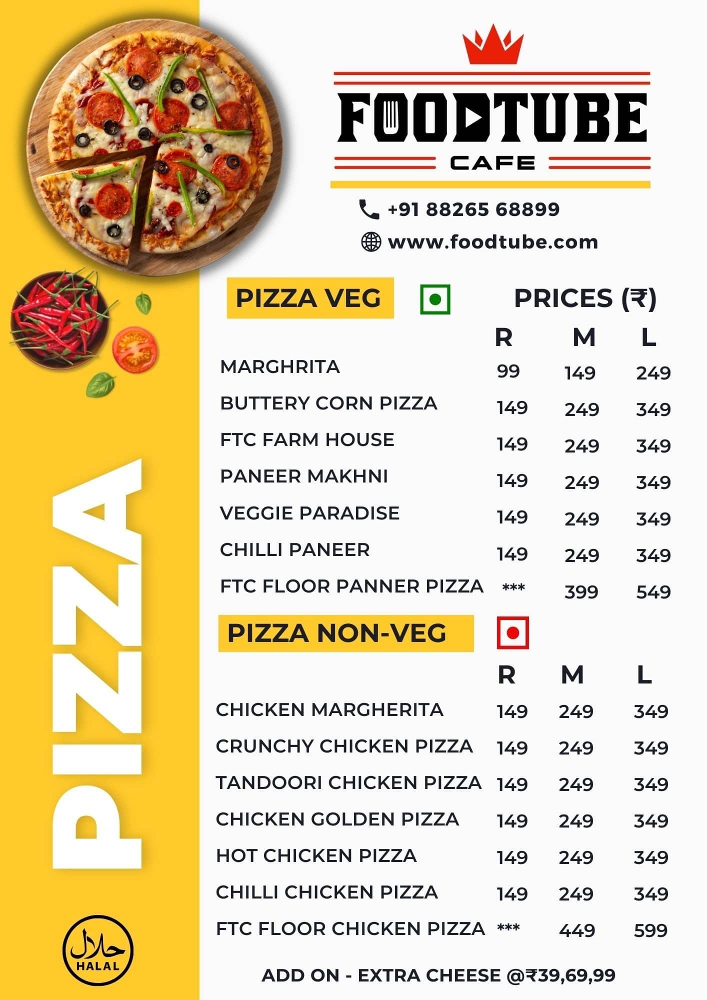 Menu of Food Tube, Zakir Nagar, New Delhi